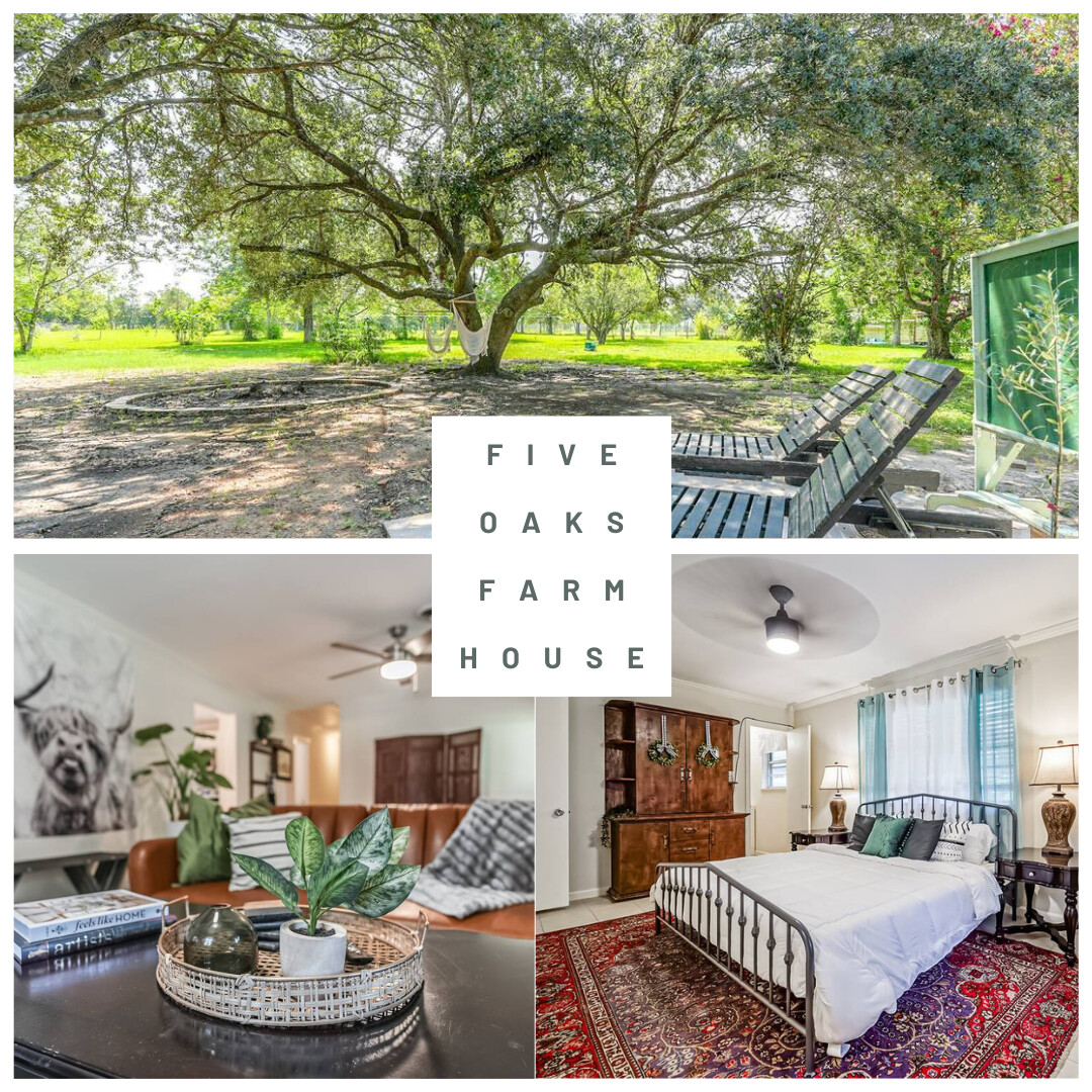 Alvin, TX - Five Oaks Farmhouse, Private Home on 2+ Acres